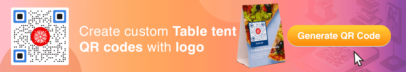QR Codes on Table Tents for Restaurants and Bars